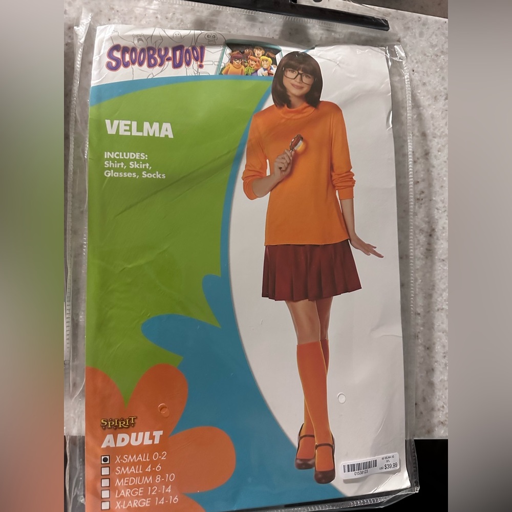 Adult Scooby Doo Velma Halloween Costume Xs *Wig Incl… - Gem